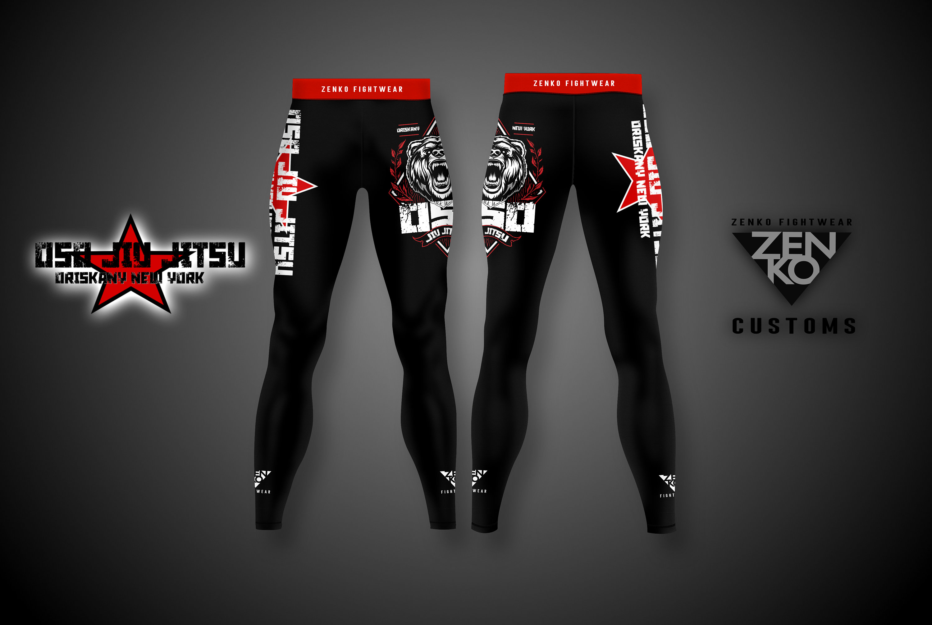 Custom BJJ MMA Grappling Spats Customized Compression Pants Sublimated ...