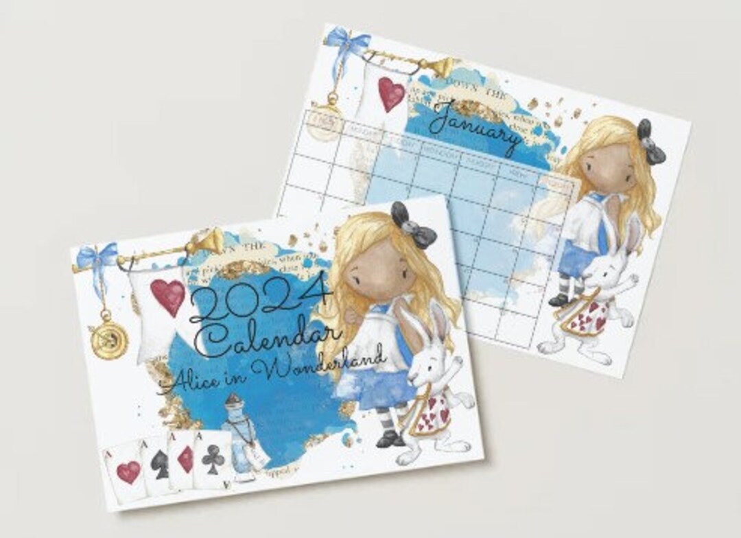 Alice Calendar 2024, Month to a Page, Spiral Bound Calendar, Through ...