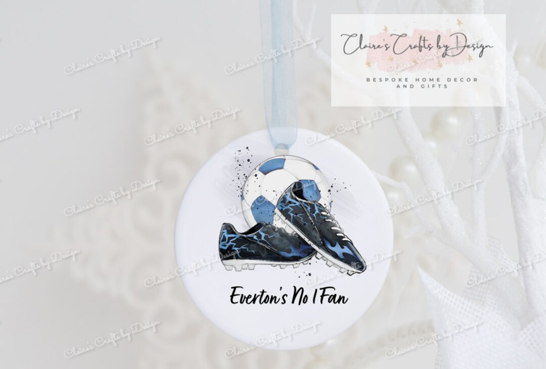 Football Ceramic Hanging Ornament Keepsake, Tree Decoration, Chelsea ...
