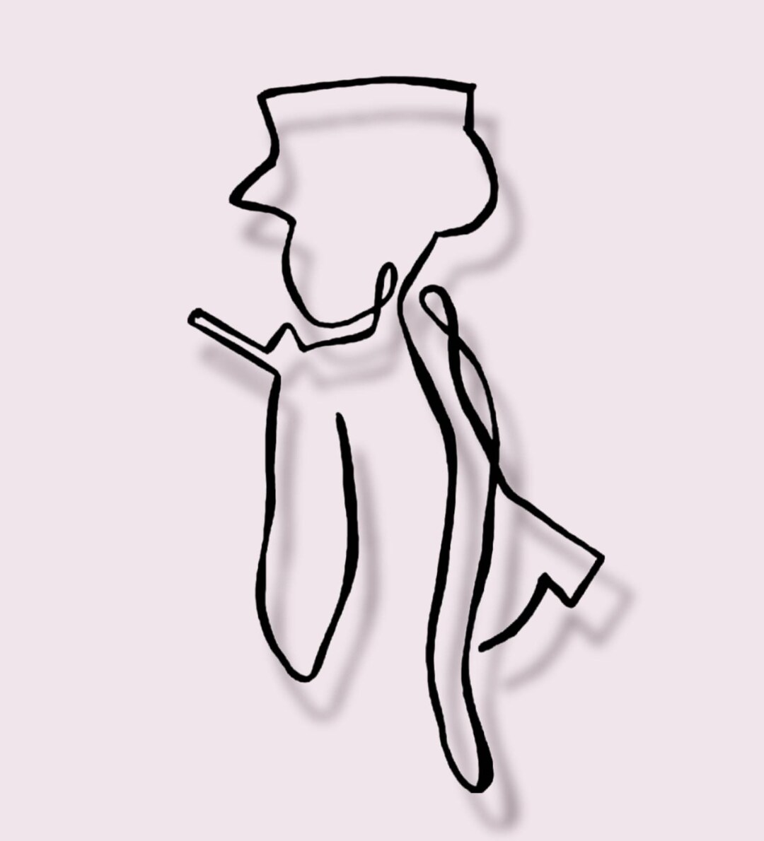 Female Military Line Art Decal - Etsy