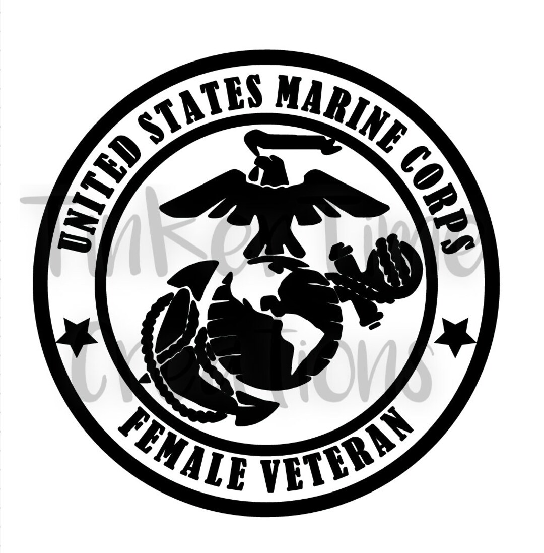 Female Veteran Decal USMC Vinyl Decal Detailed United - Etsy
