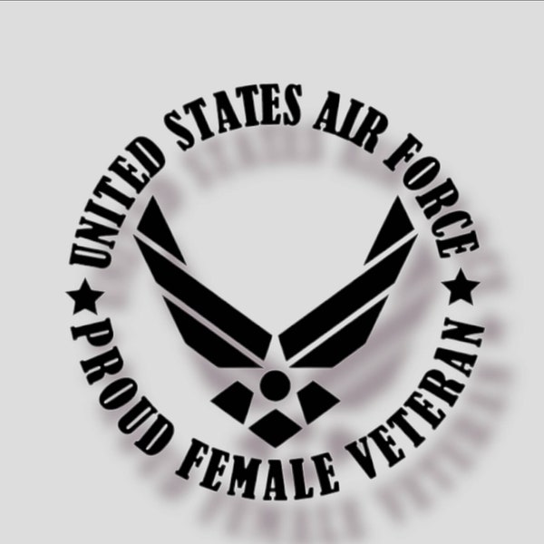 Female Veteran Car Decal - Etsy