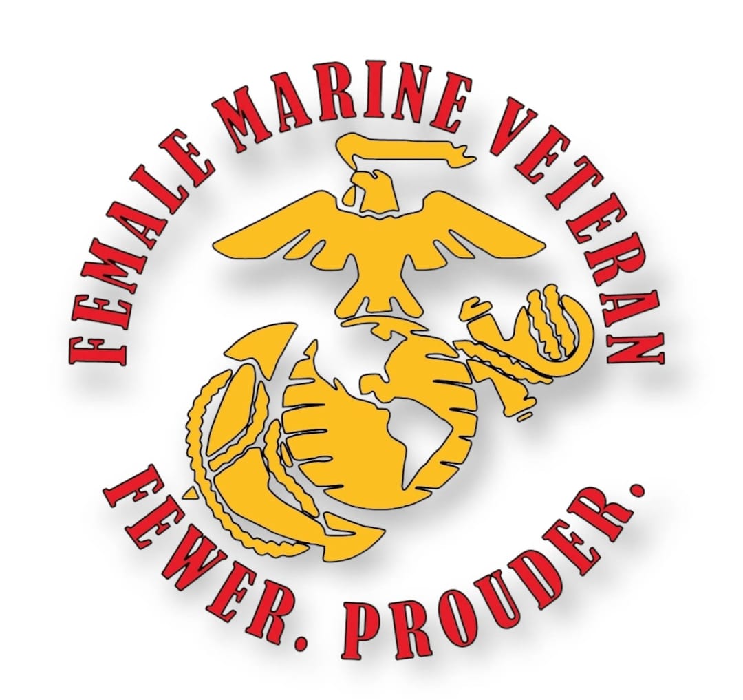 Fewer. Prouder. Female Marine. USMC Vinyl Decal - Detailed - Officially ...