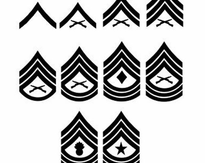 USMC Rank Decal - Etsy