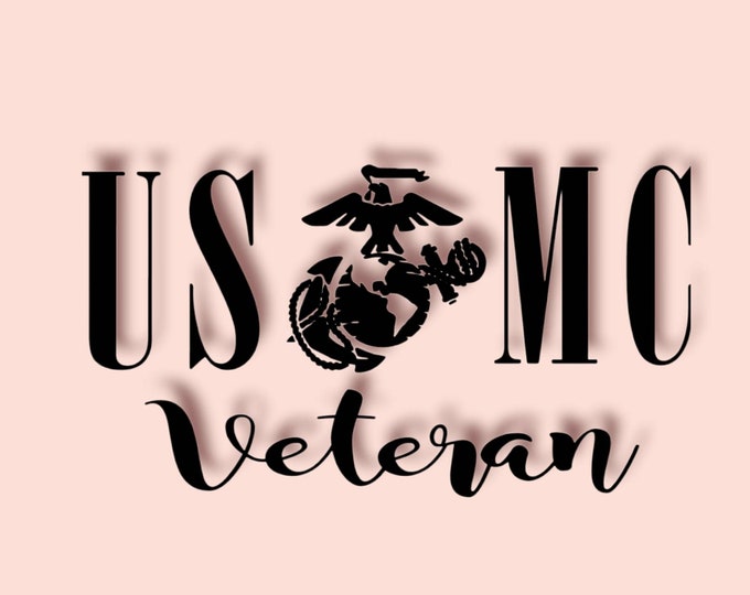 USMC Veteran Decal - Etsy