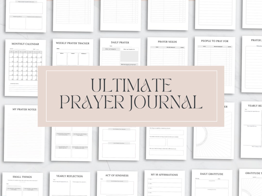 Seeking Solace: Printable Digital Prayer Journal for Spiritual Growth ...