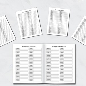 Minimalist Password Logbook Printable – Keep Your Passwords Secure and ...