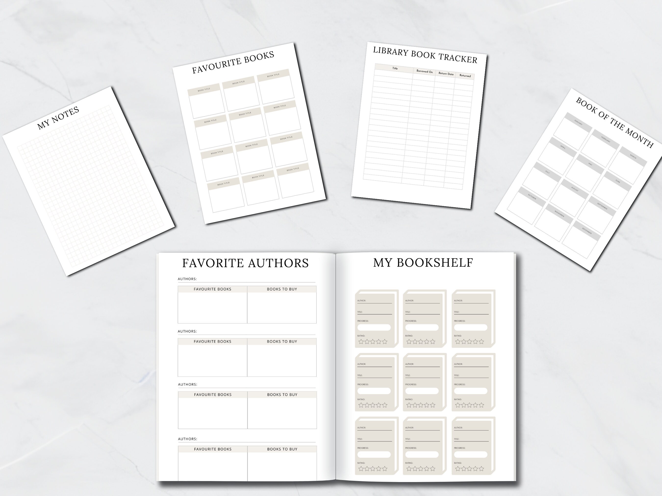 Ultimate Printable Reading Journal Plan Your Reading Goals and Track ...