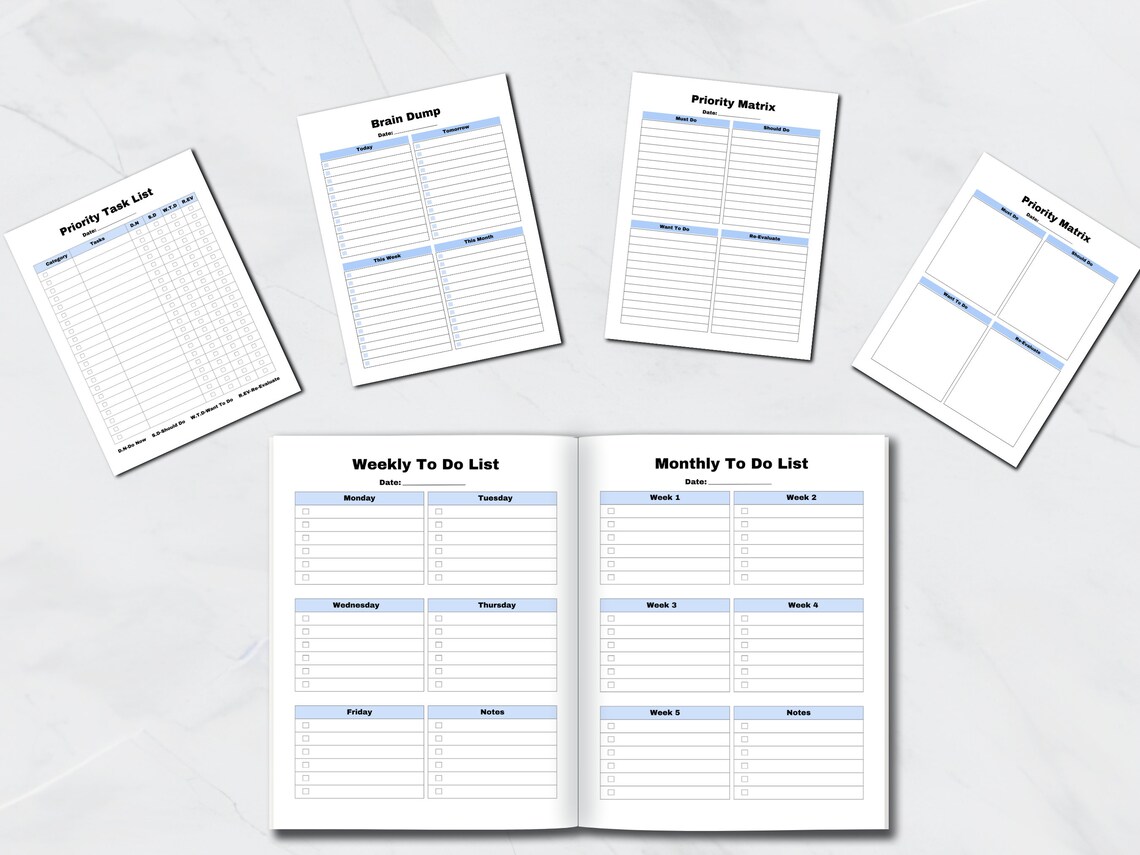 Stay Organized With Our Printable Brain Dump Bundle Instant Download - Etsy