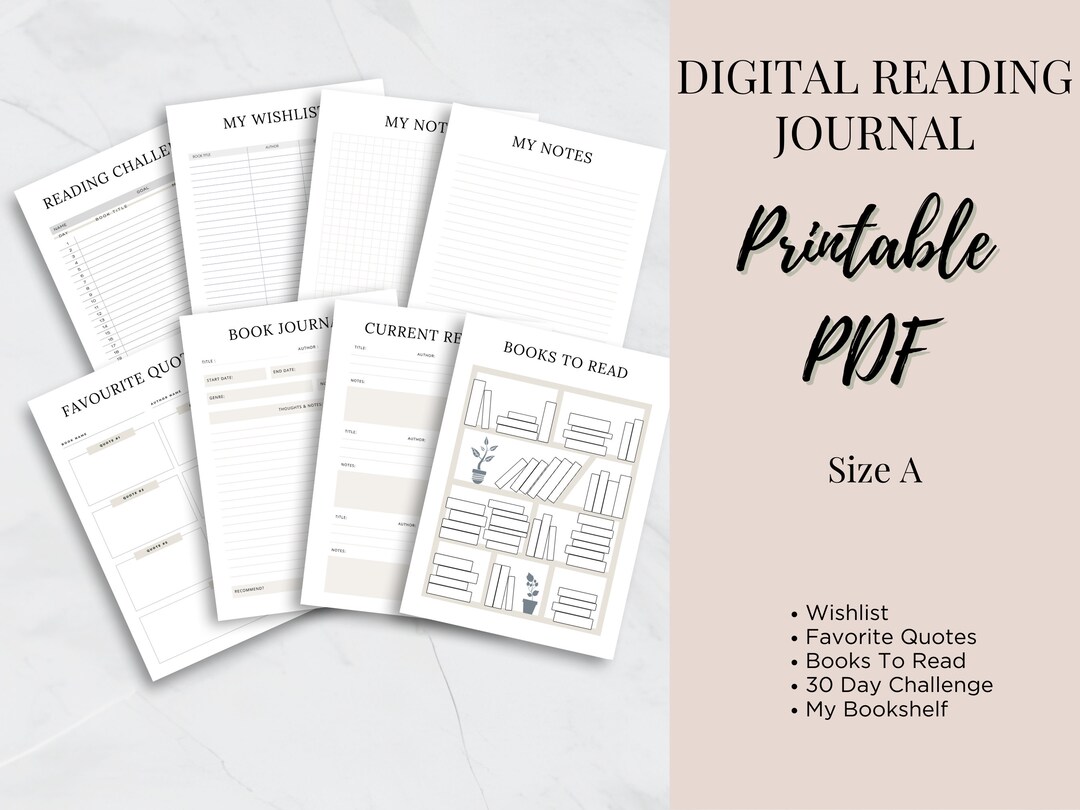 Ultimate Printable Reading Journal Plan Your Reading Goals and Track ...