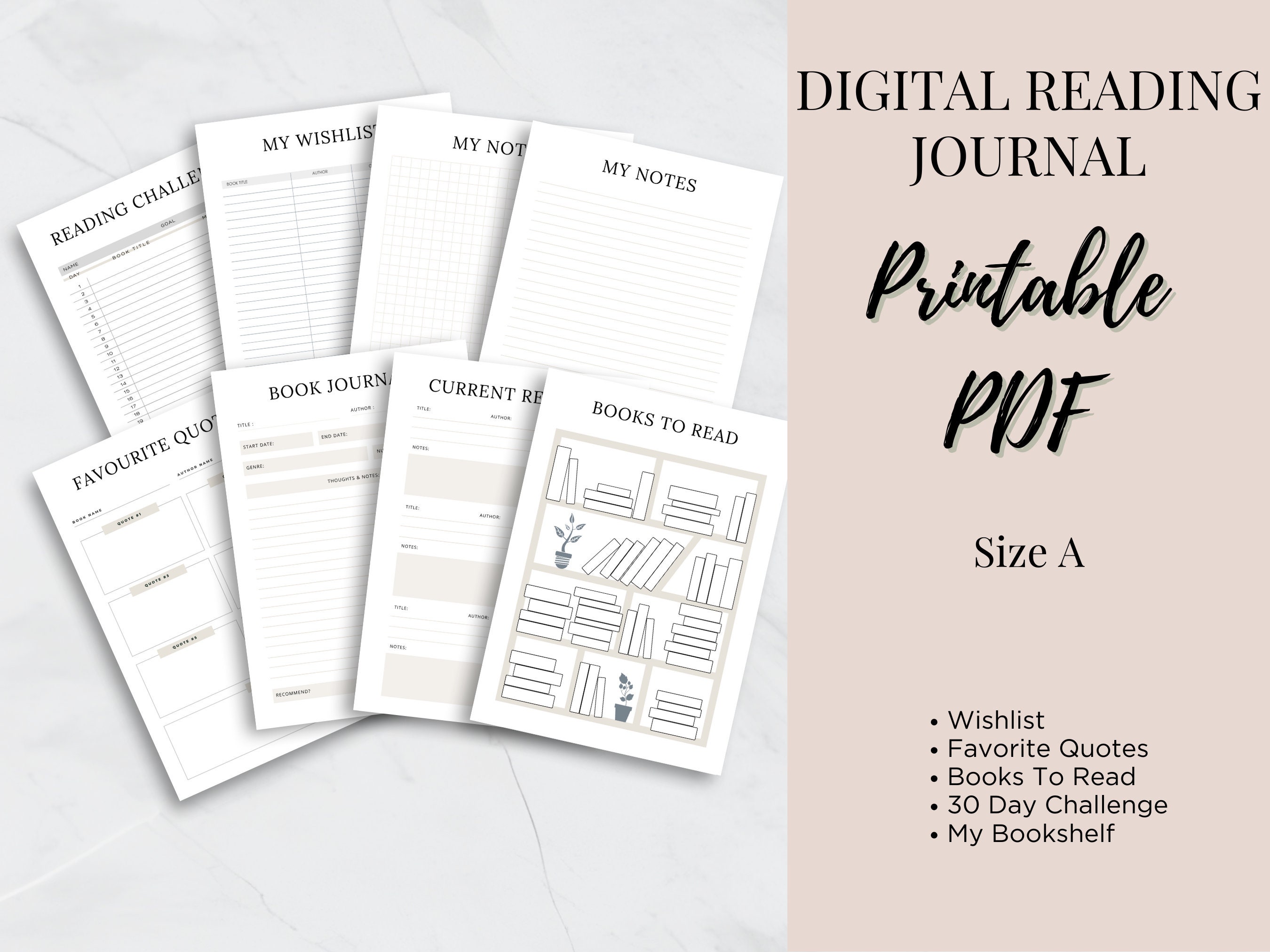 Ultimate Printable Reading Journal - Plan Your Reading Goals and Track ...