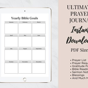 Printable Digital Prayer Journal Bundle - Weekly Layouts, Gratitude ...