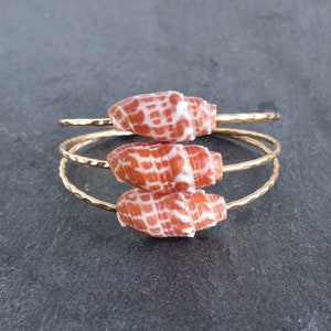 One Miter Shell Bangle Bracelet, Shells, Hawaiian Jewelry, Handmade in ...