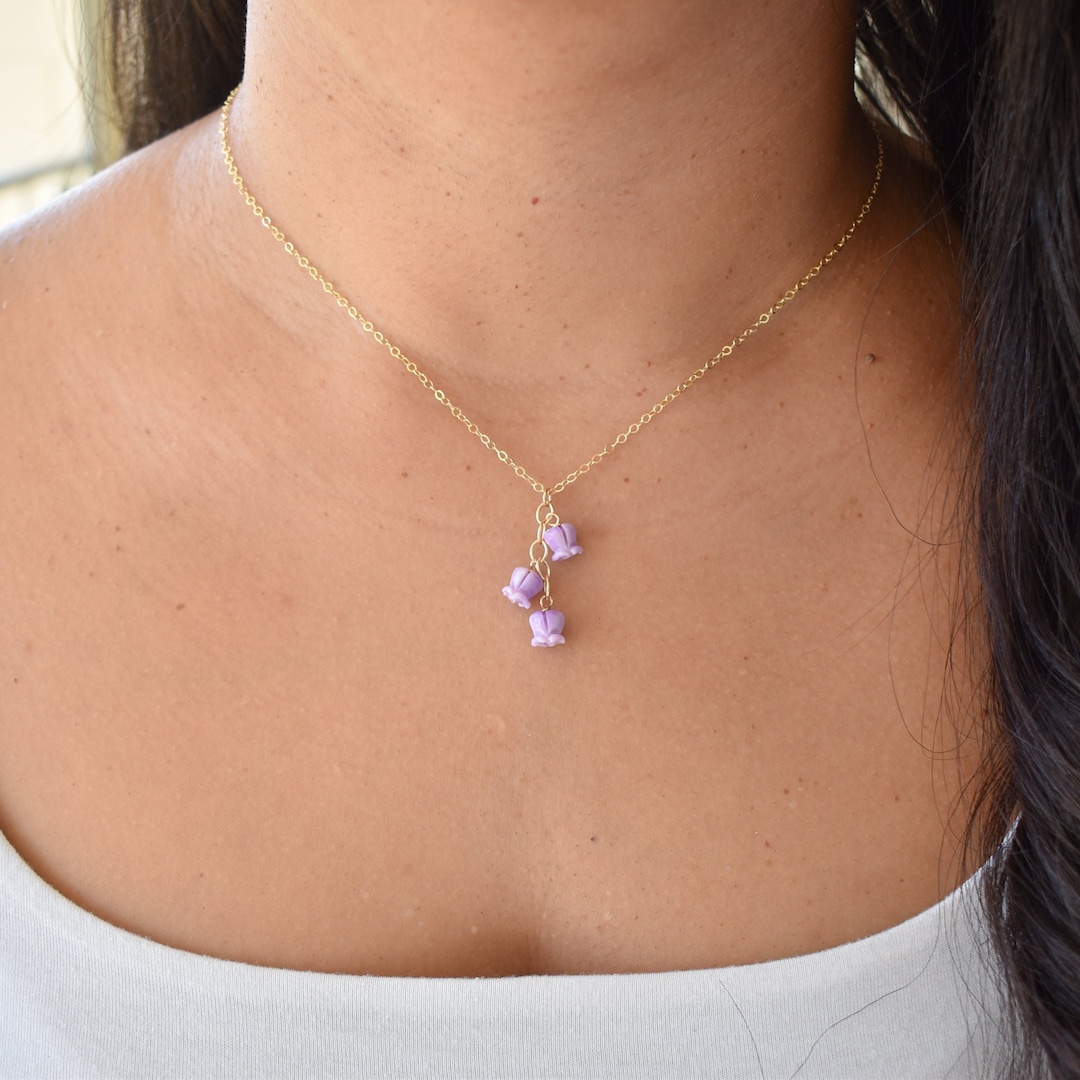 Three Cascading Crown Flower Necklace, Crown Flower Jewelry, Pua ...