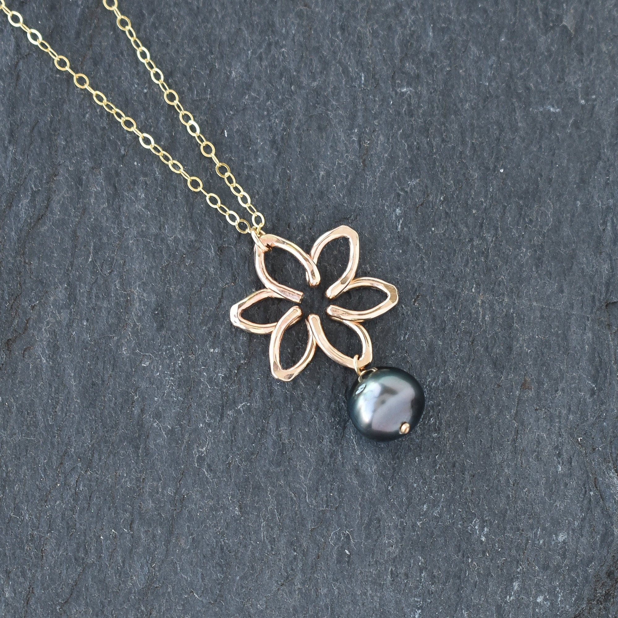 Petit collier de fleurs de tiaré avec perle pendante bijoux - Etsy Canada