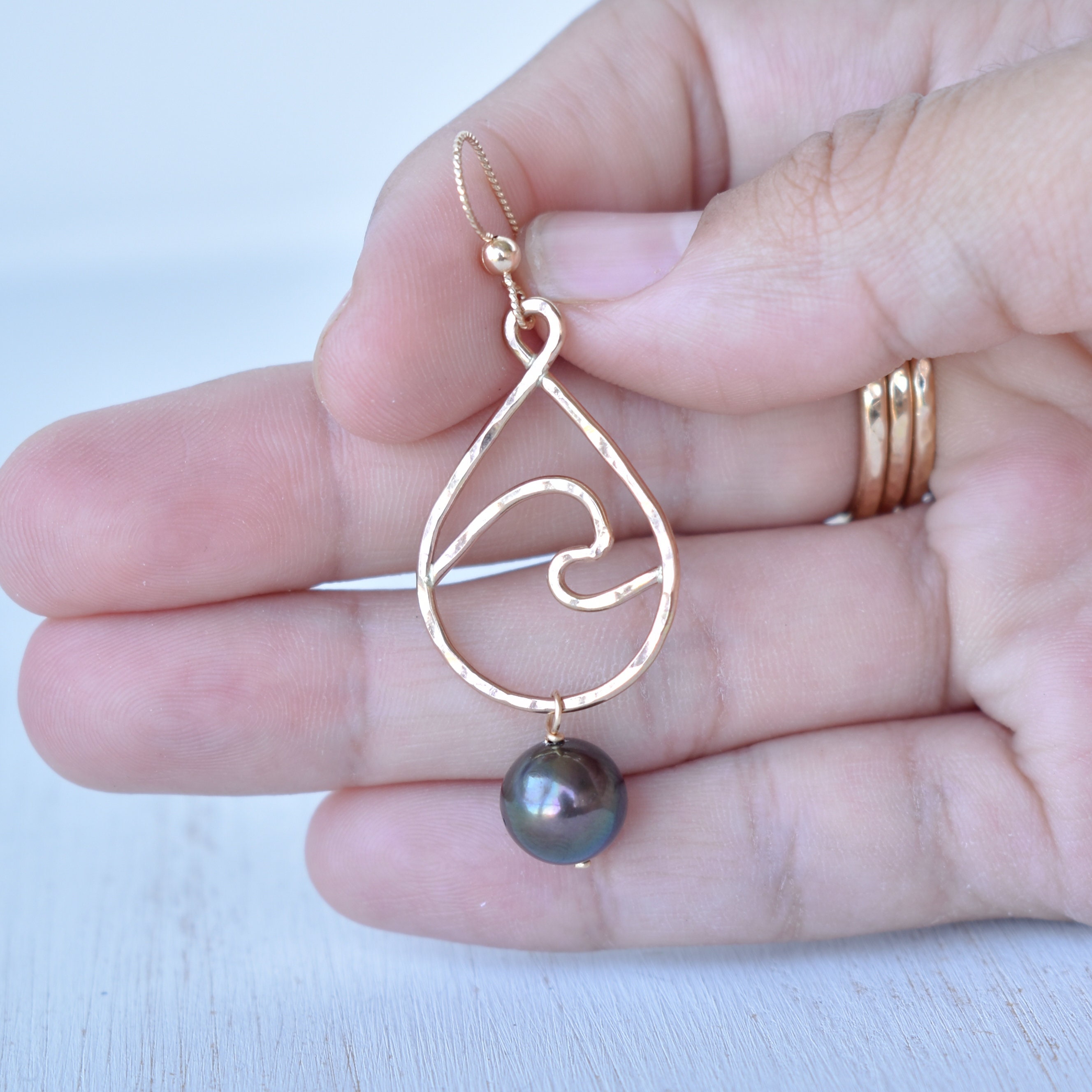 Small Wave Earrings, Wave Earrings, Small Teardrop Hoop Earrings, Ava ...