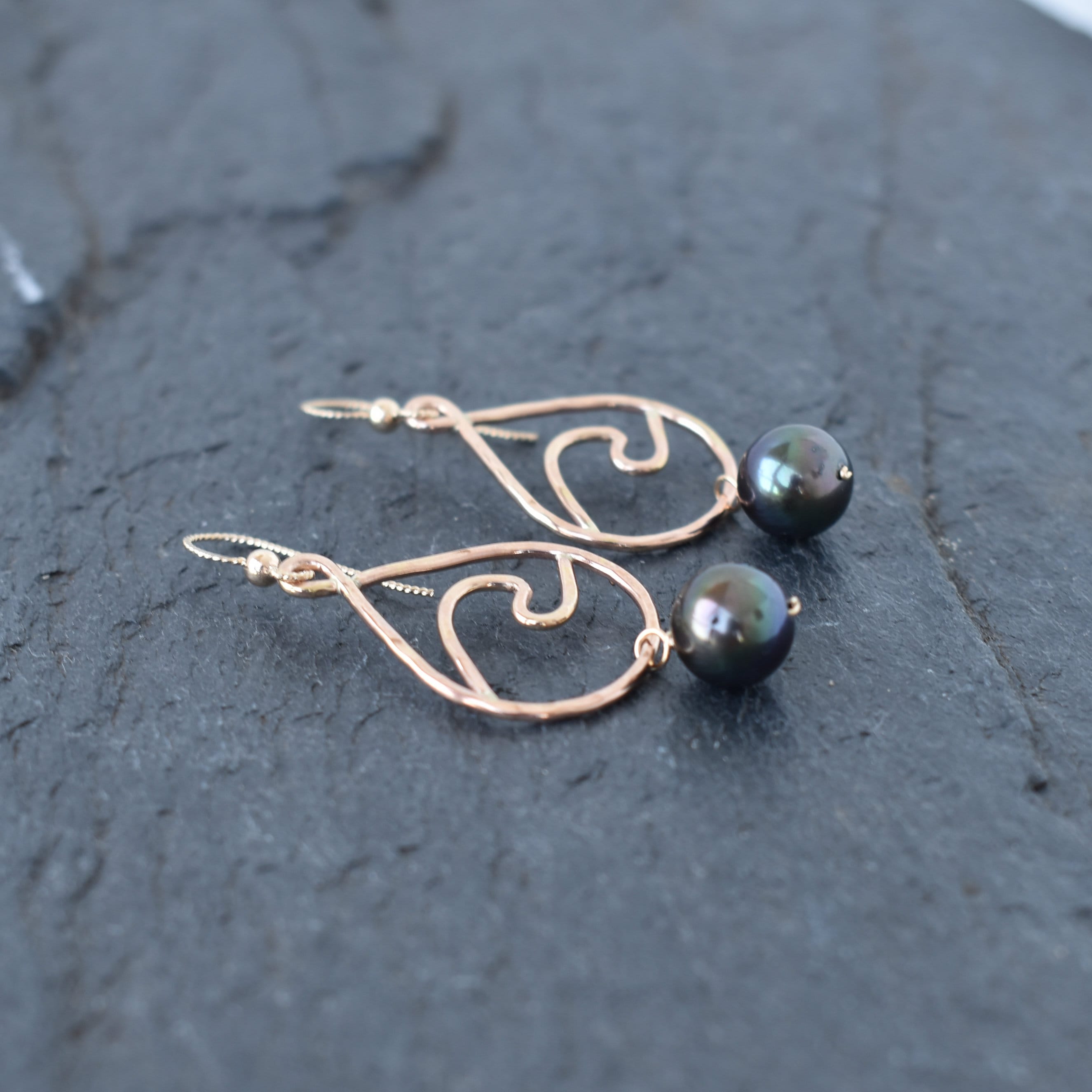 Small Wave Earrings, Wave Earrings, Small Teardrop Hoop Earrings, Ava ...