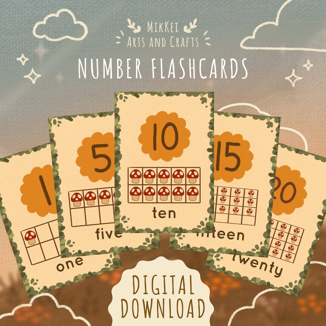 Number Flashcards, Counting Activity for Kids, Learning Numbers ...