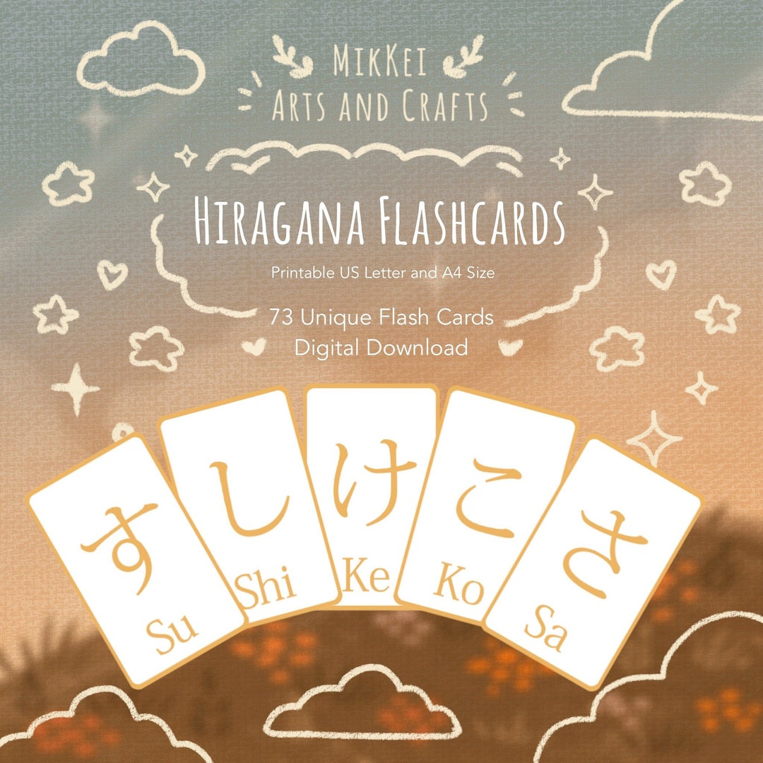 Mini Hiragana Flash Cards Japanese Flash Cards Learning - Etsy Schweiz