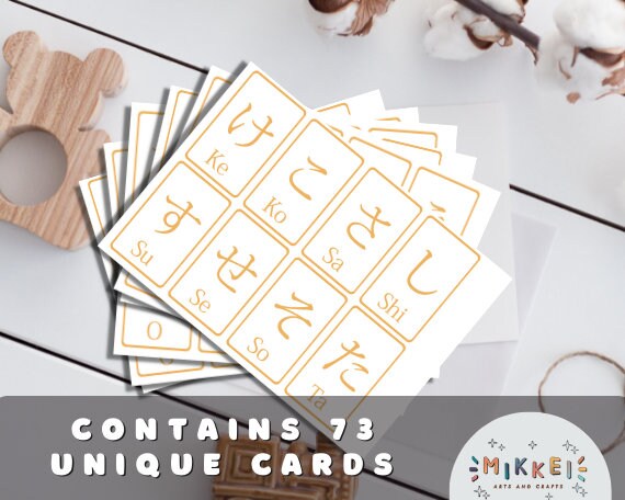 Mini Hiragana Flash Cards Japanese Flash Cards Learning - Etsy Australia