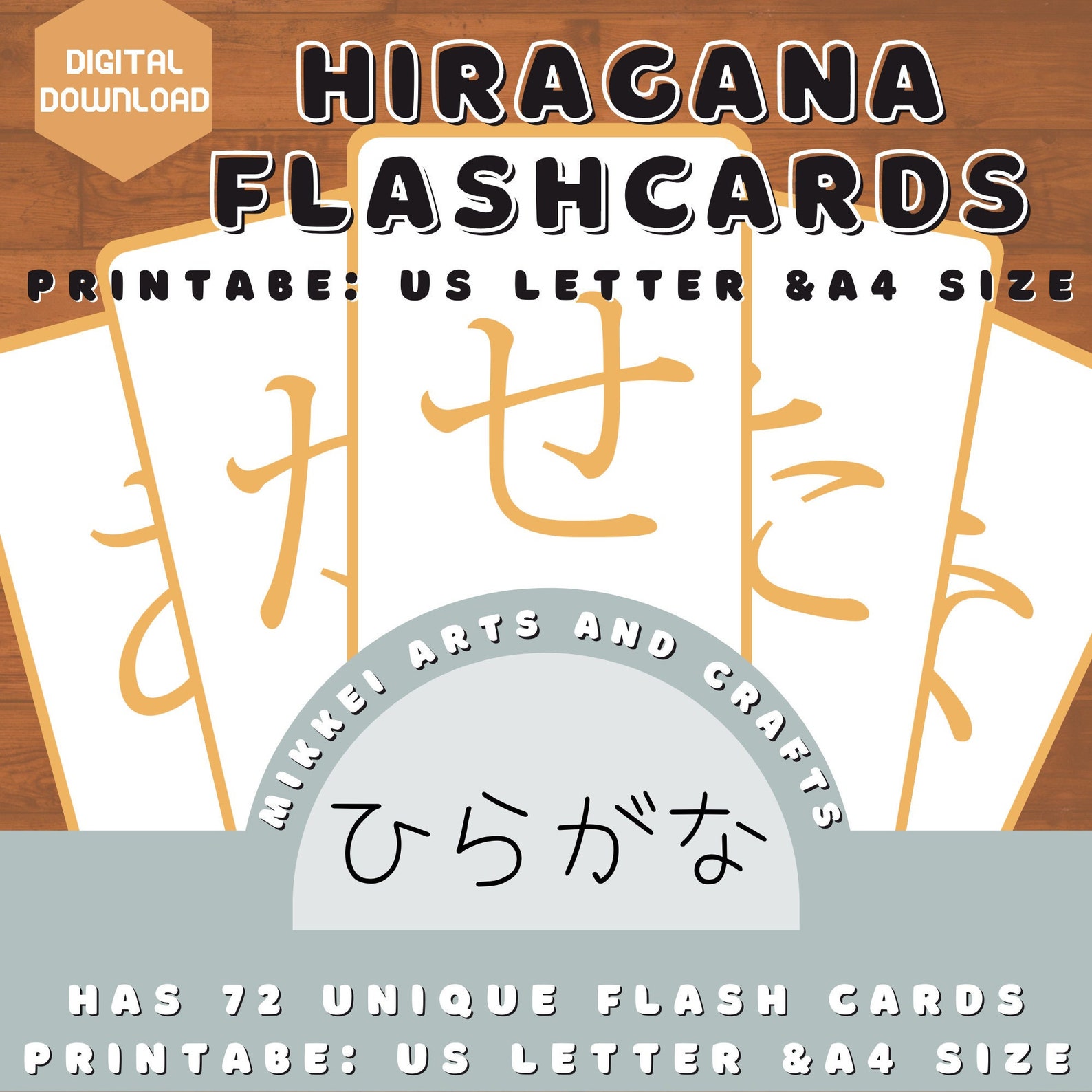 Hiragana Flash Cards Japanese for Beginners Learning | Etsy
