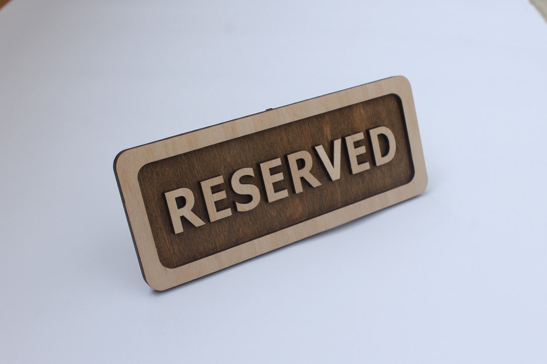 Reserved Table, Wooden Sign for Restaurant - Etsy