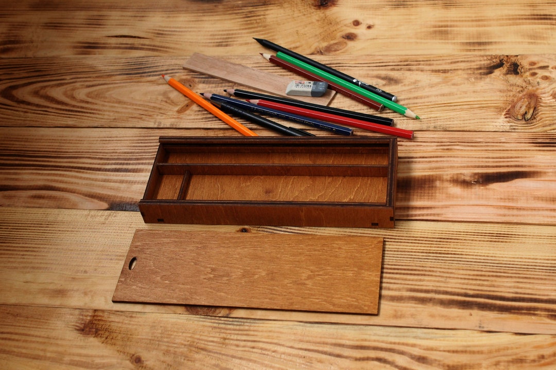 Personalised Sliding Wooden Pencil Case - Etsy