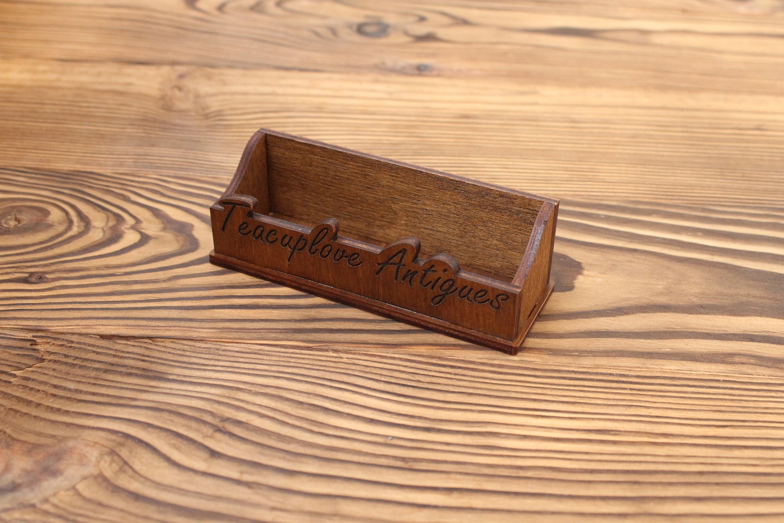 Desktop Business Card Holder Personalized | Etsy