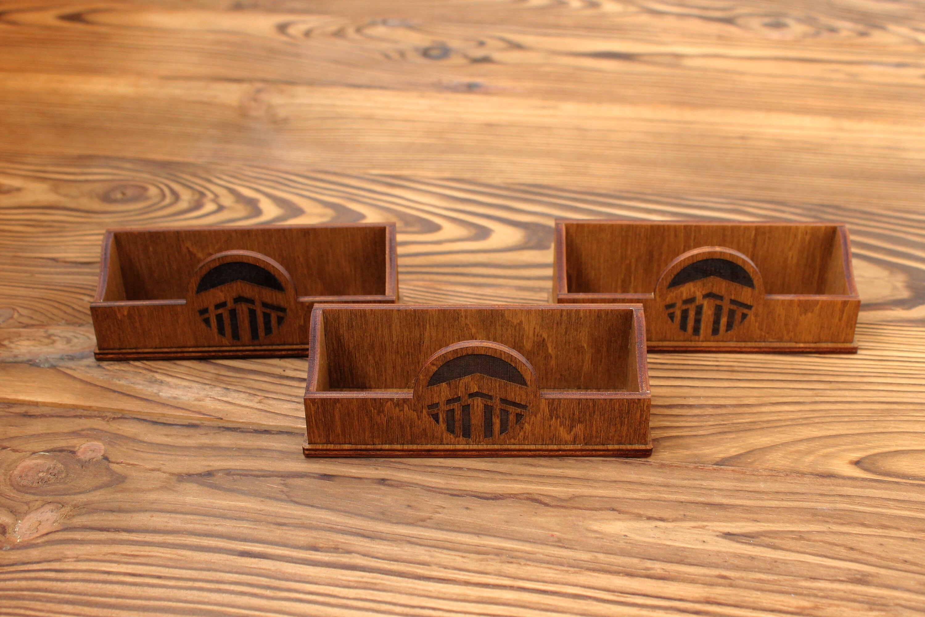 Desktop Business Card Holder With Your Logo | Etsy