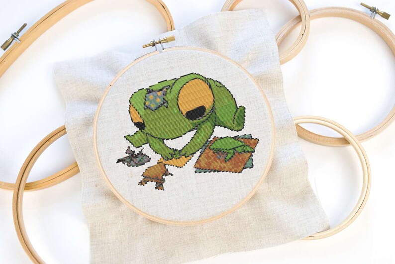 Cute Origami Frog Cross Stitch Pattern pattern Keeper Friendly Designs ...