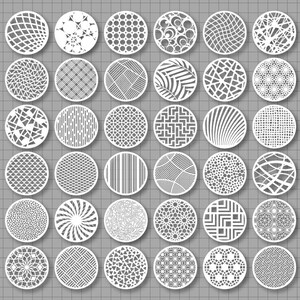 36 SVG DXF Eps Png Bundle Cut Template Modern Circle Decorative Digital ...