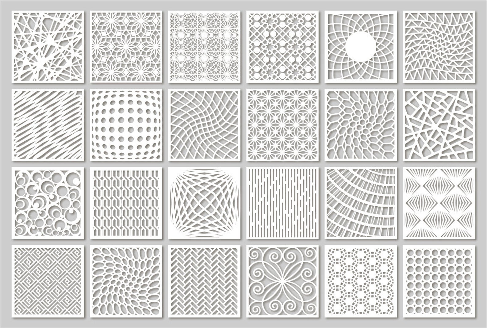 24 SVG DXF Eps Png Bundle Cut Template Modern Decorative | Etsy