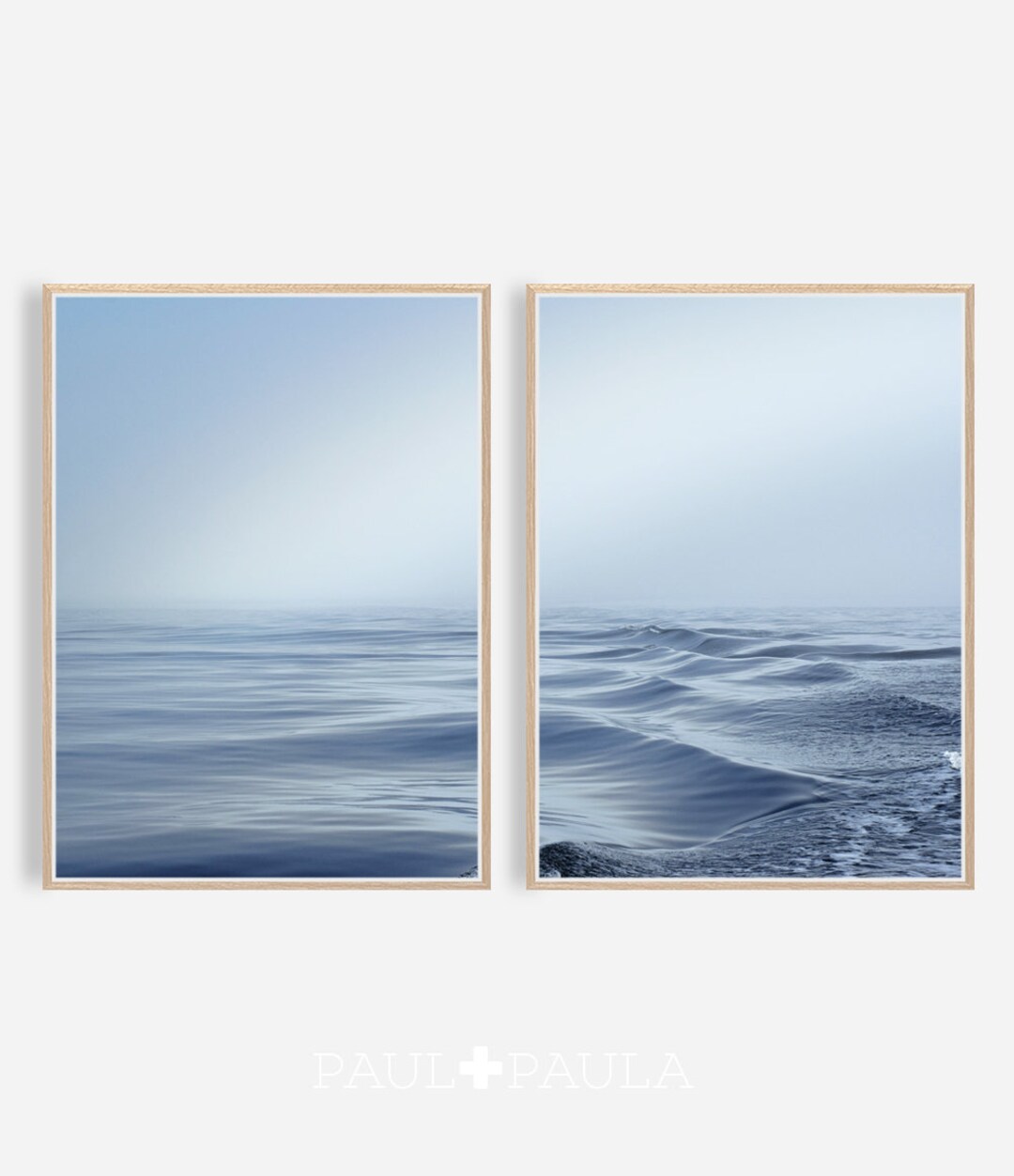Blue Ocean Print, Print Set of 2, Ocean Photography Print, Landscape ...