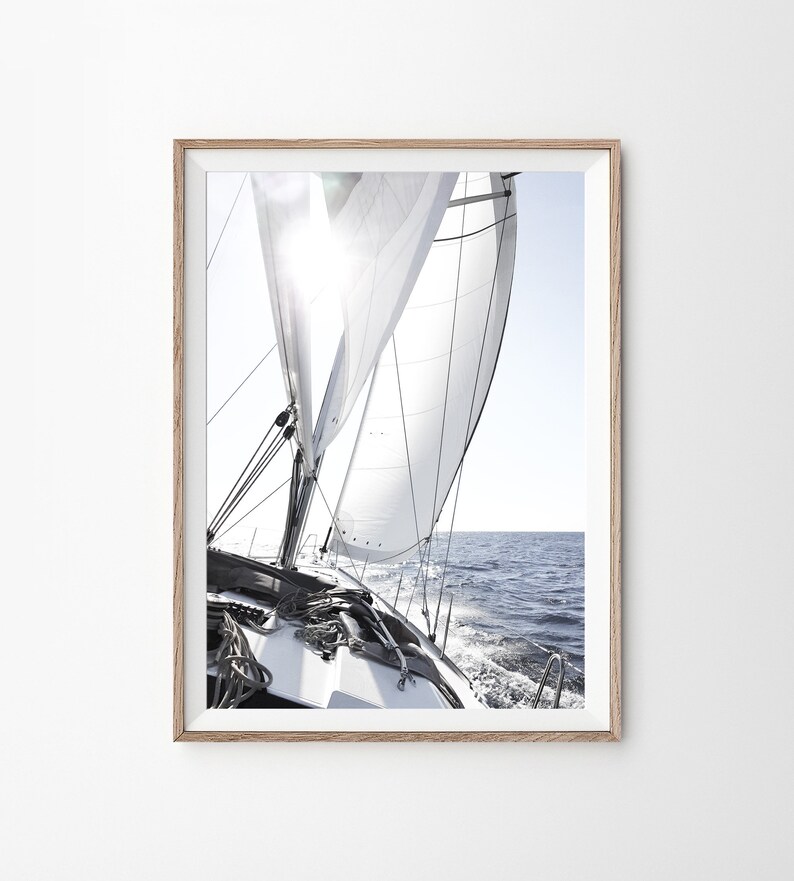 Sailboat Print Sailing Poster Sailboat Photography Gift for | Etsy