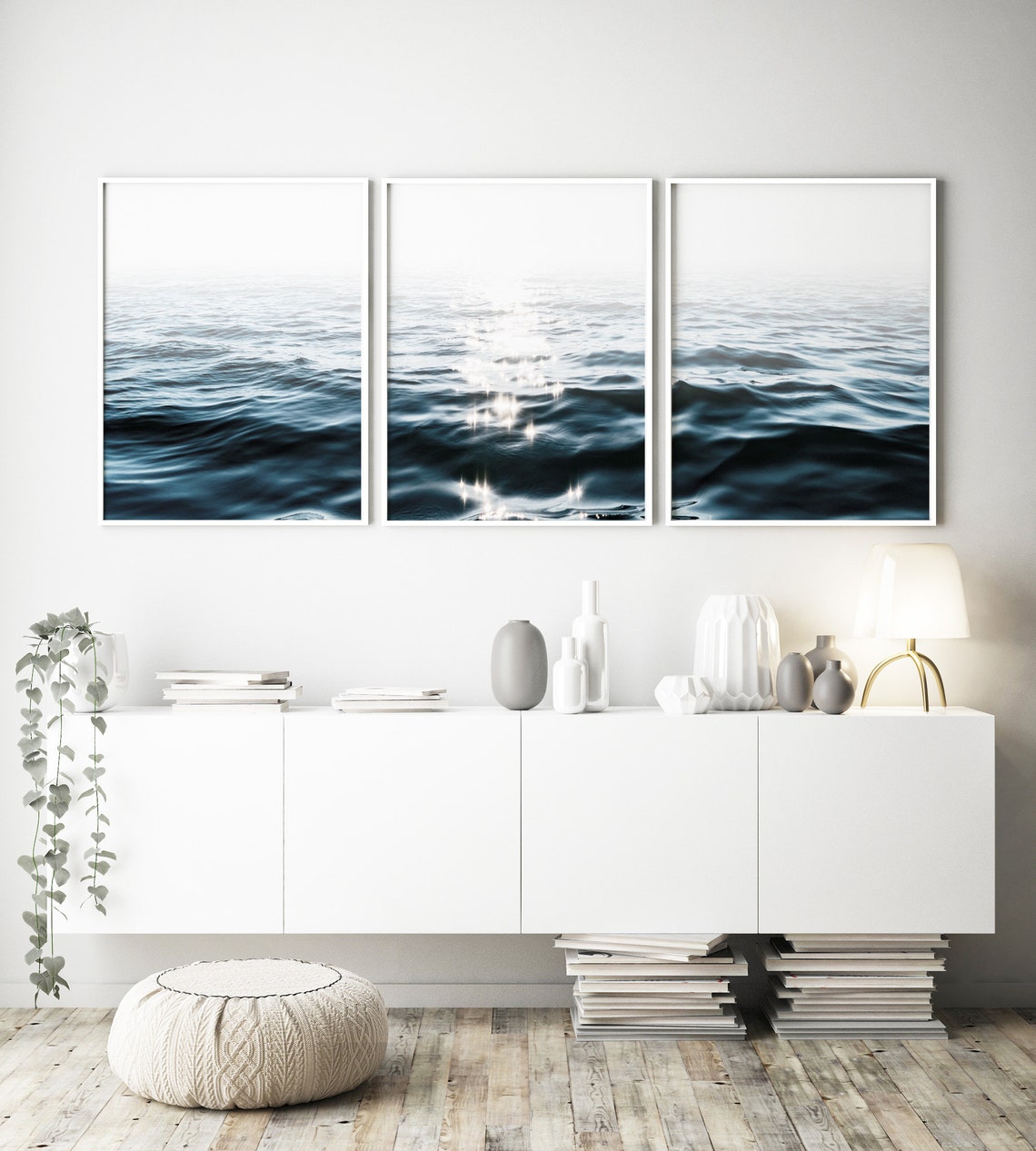 Ocean Prints, Set of 3 Prints, Digital Download Art, Ocean Prints Set ...