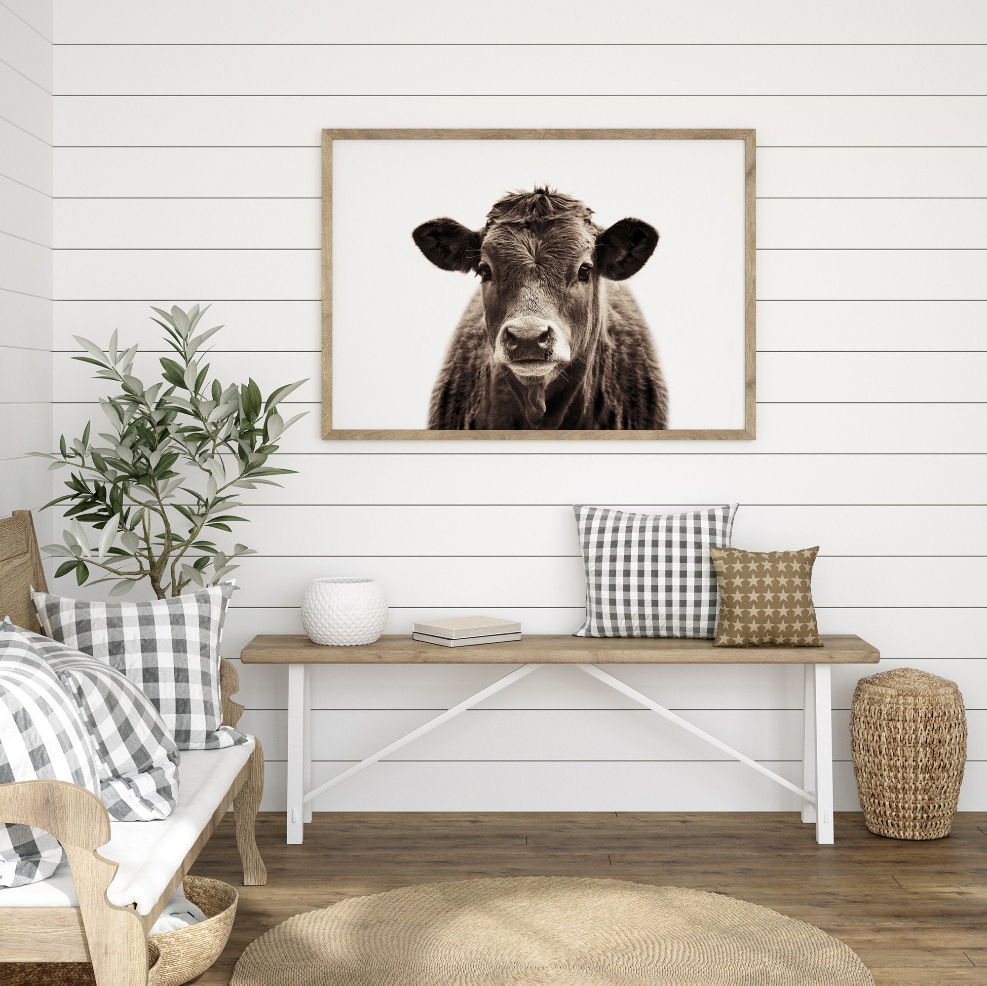 Cow Print Brown Cow Print Animal Photo Animal Poster Farm | Etsy