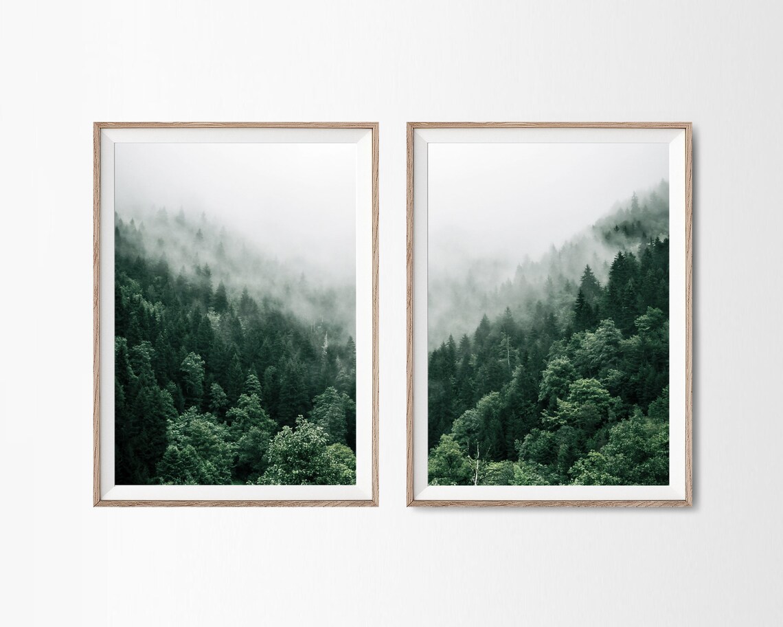 Forest Prints Set of 2 Prints Forest Photography 2 Piece | Etsy