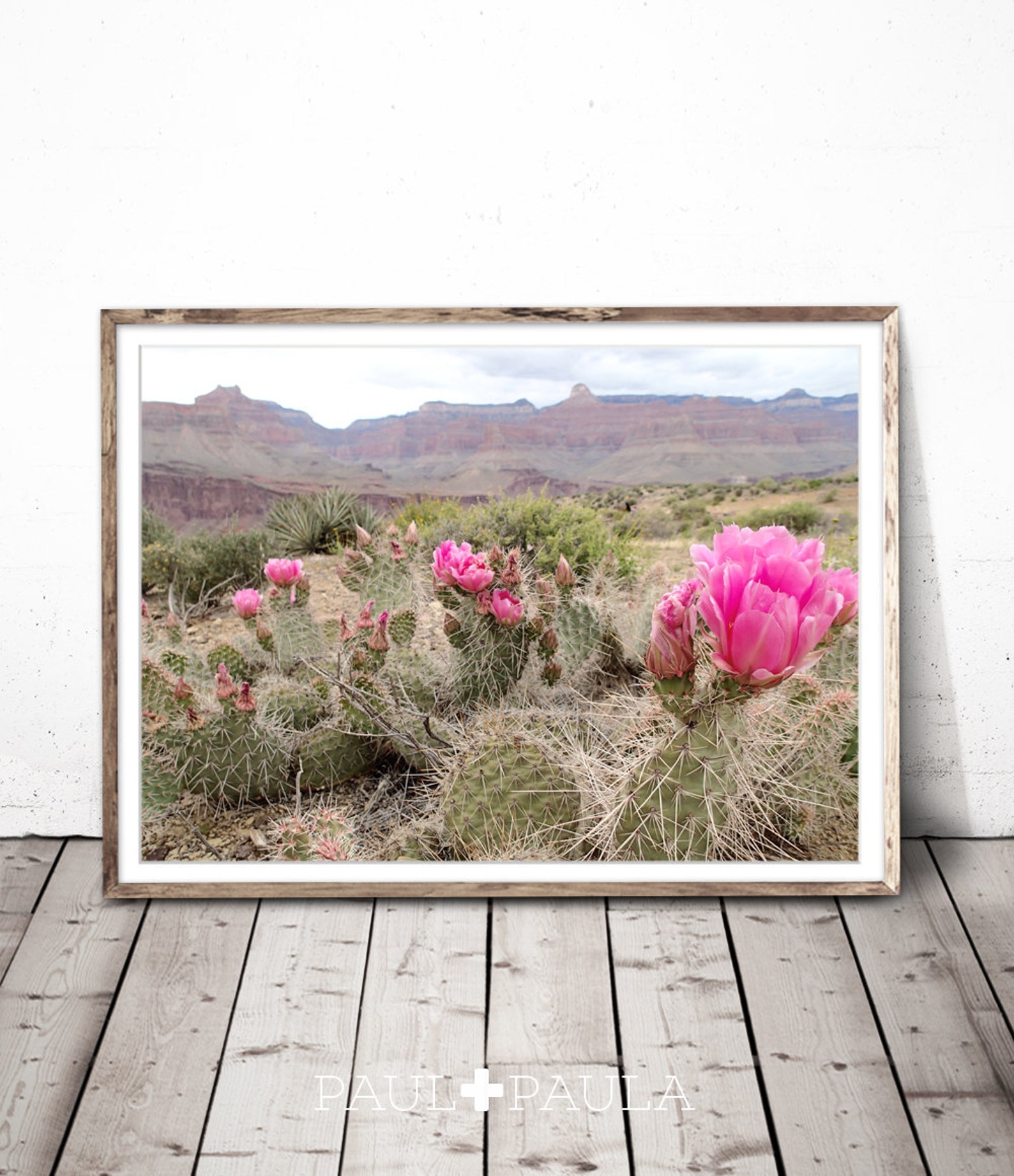 Landscape Print Cactus Wall Art Boho Decor Desert Print | Etsy