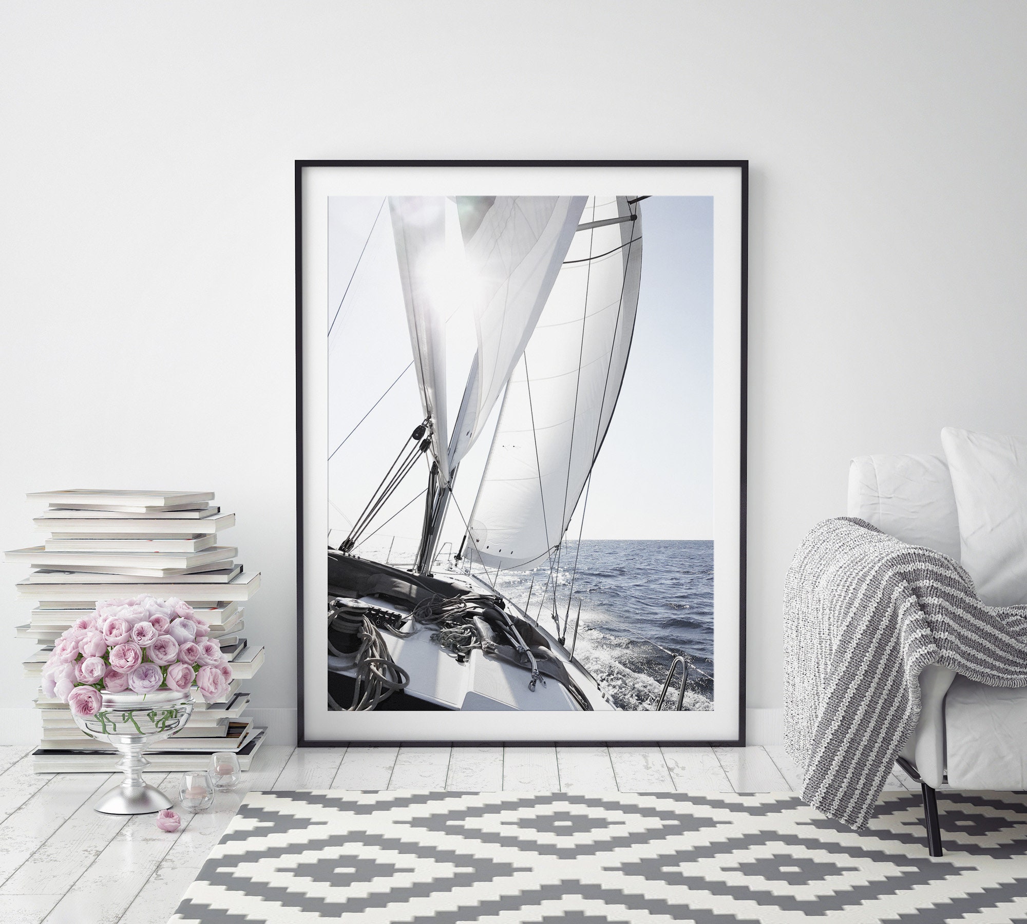 Sailboat Print Sailing Poster Sailboat Photography Gift for - Etsy