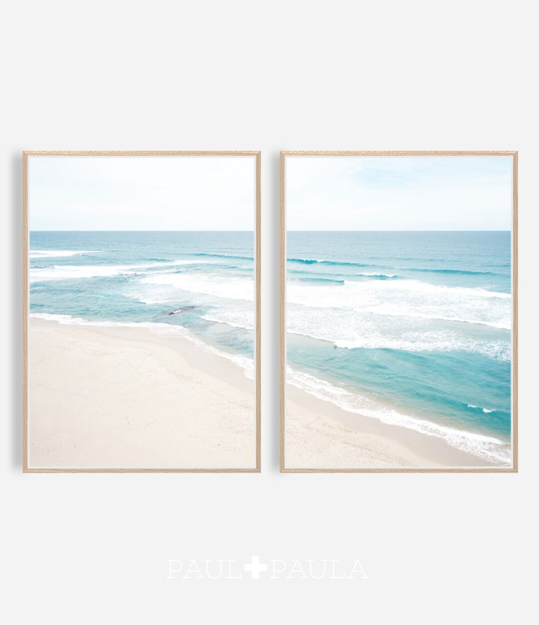 Teal Ocean Print, Print Set of 2, Photography Print, Modern Minimalist ...