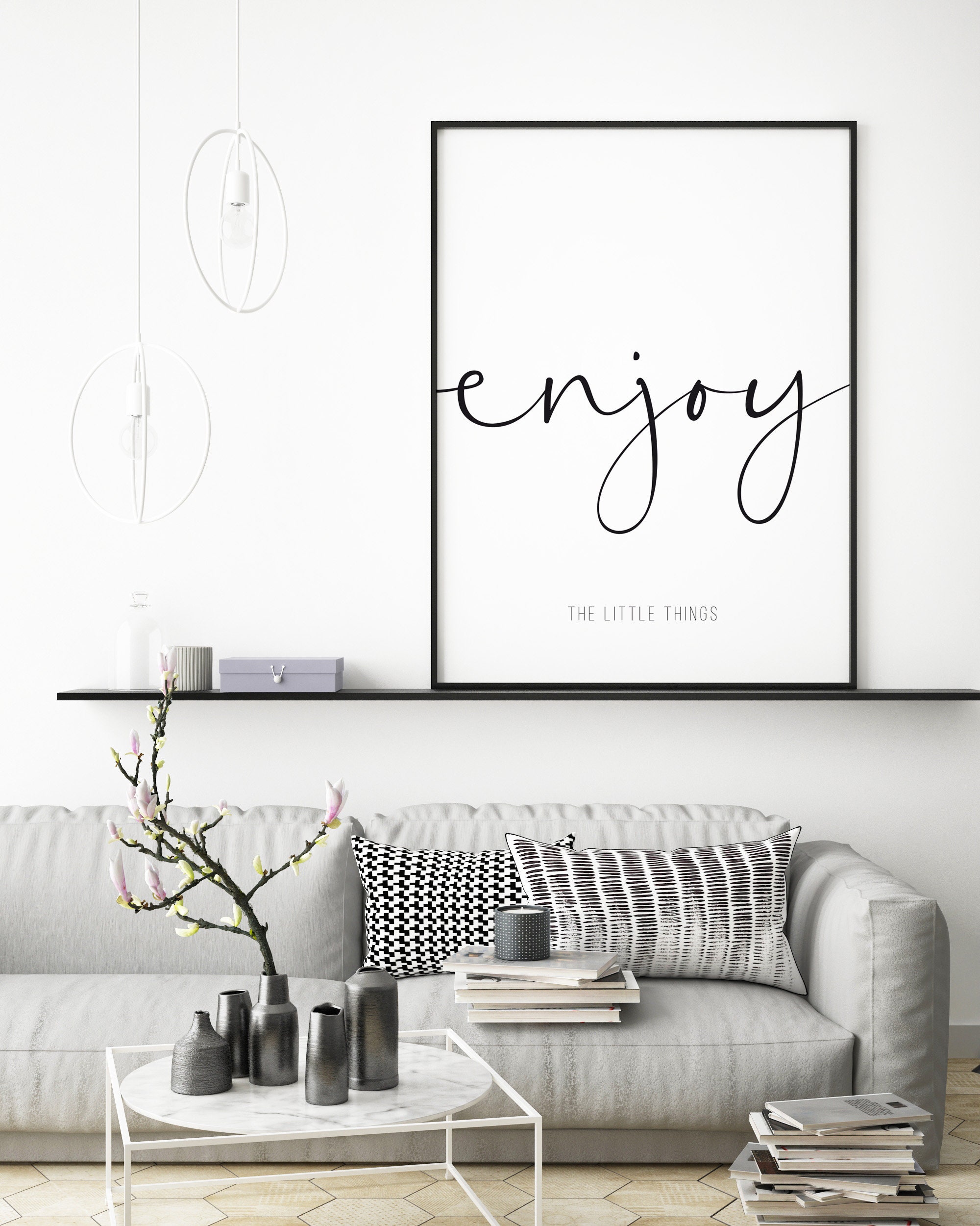 Enjoy the Little Things Printable Wall Art Motivational - Etsy