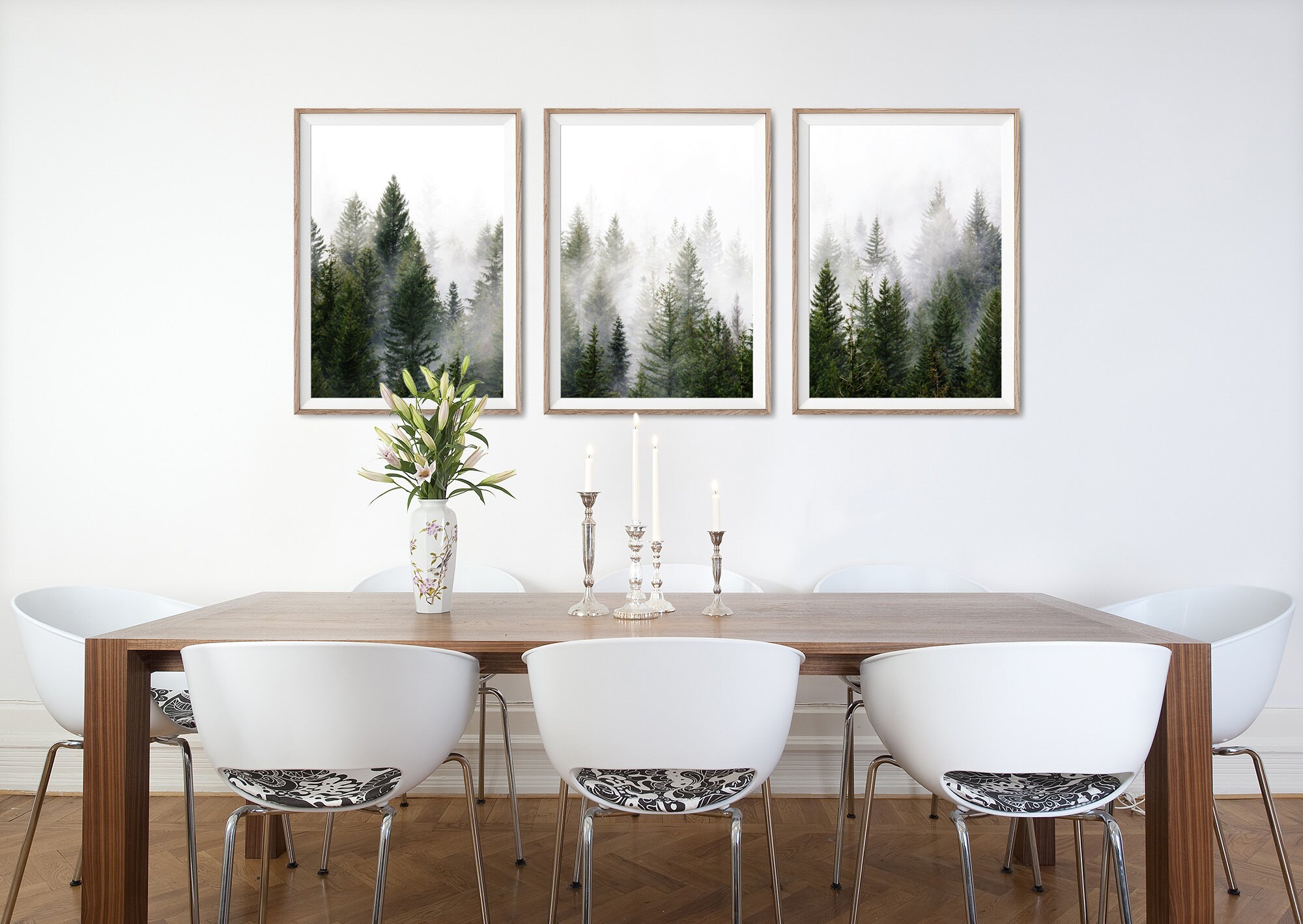 Forest Print Set of 3 Forest Photography 3 Piece Landscape - Etsy