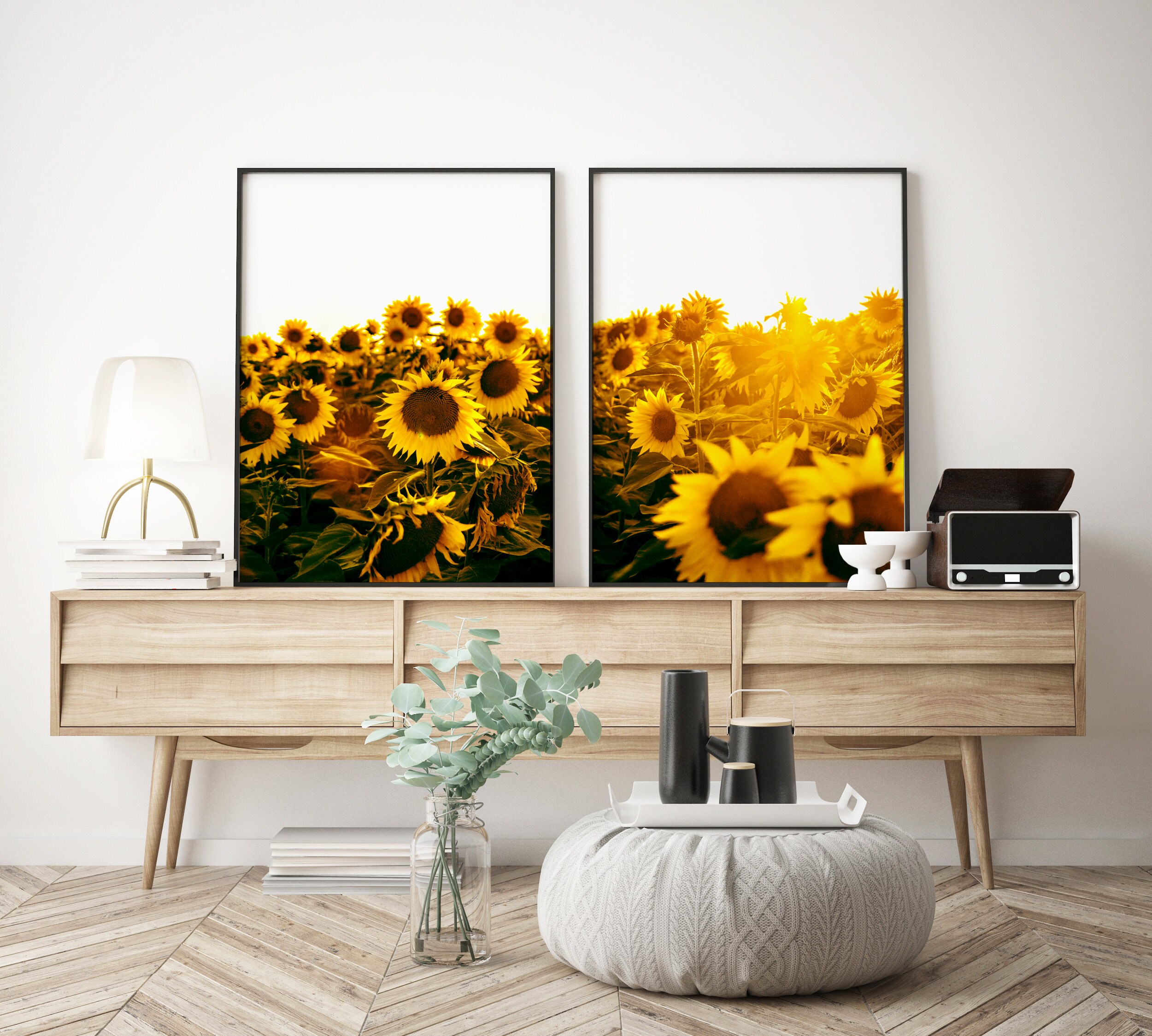 Sunflower Print Set of 2 Prints Prints Set Flowers | Etsy