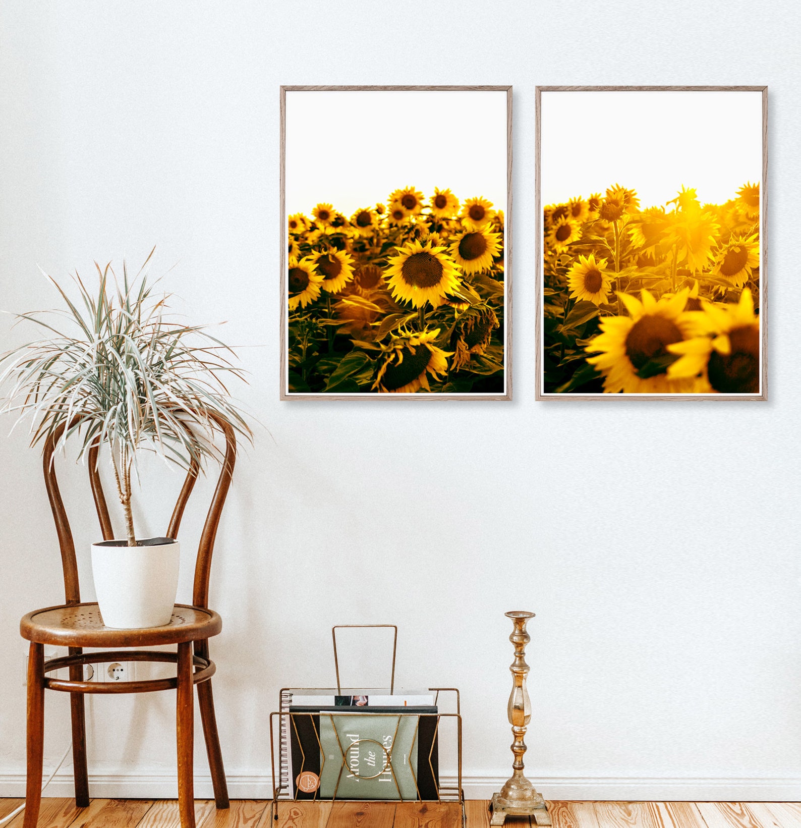 Sunflower Print Set of 2 Prints Prints Set Flowers | Etsy