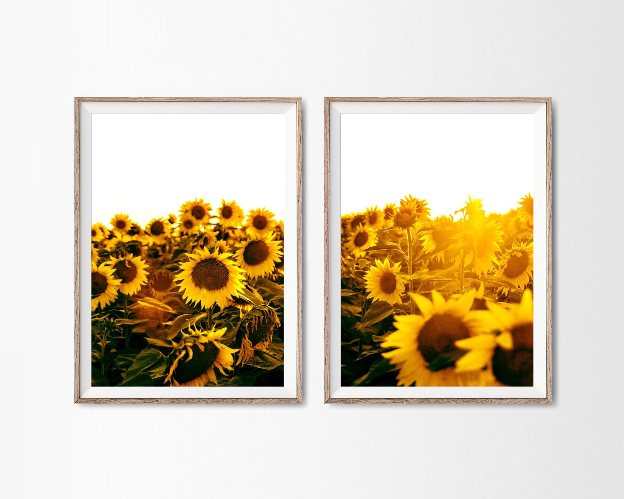 Sunflower Print, Set of 2 Prints, Prints Set, Flowers Printable ...