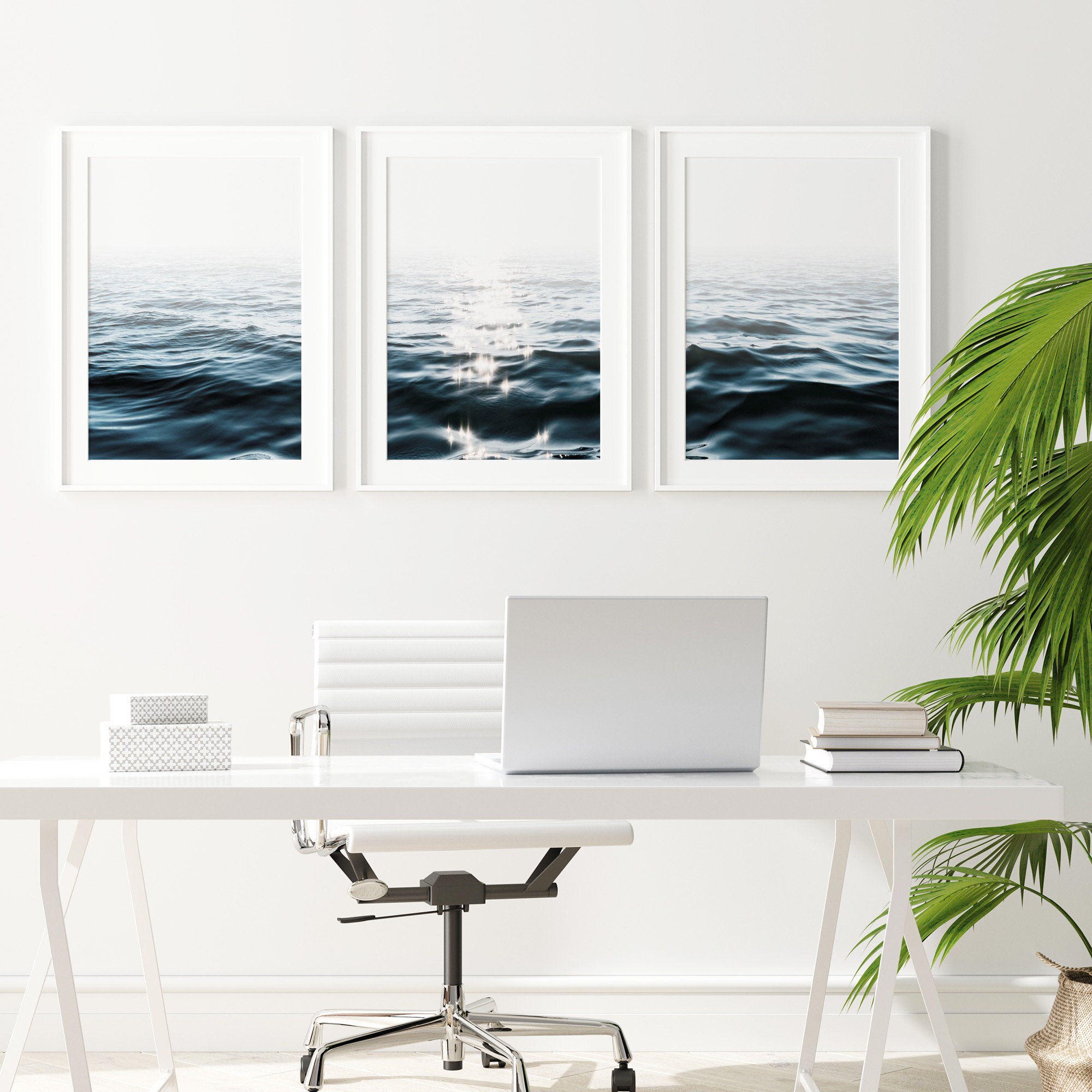 Ocean Prints, Set of 3 Prints, Digital Download Art, Ocean Prints Set ...
