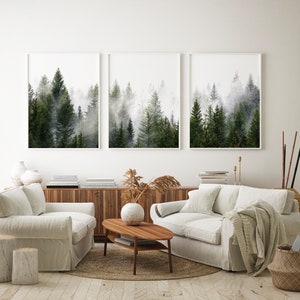 Forest Print Set of 3, Forest Photography, 3 Piece Landscape Print ...