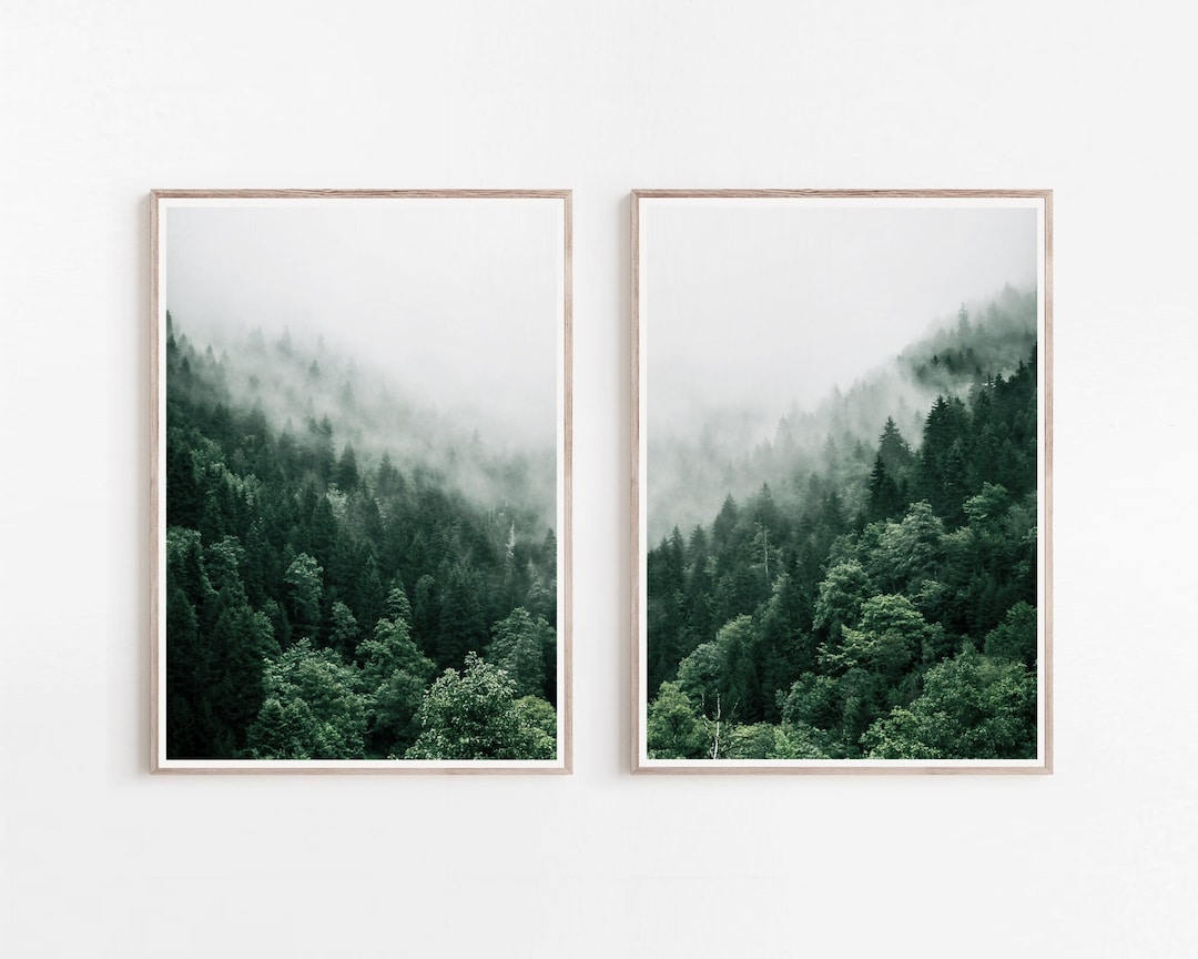 Forest Prints, Set of 2 Prints, Forest Photography, 2 Piece Landscape ...