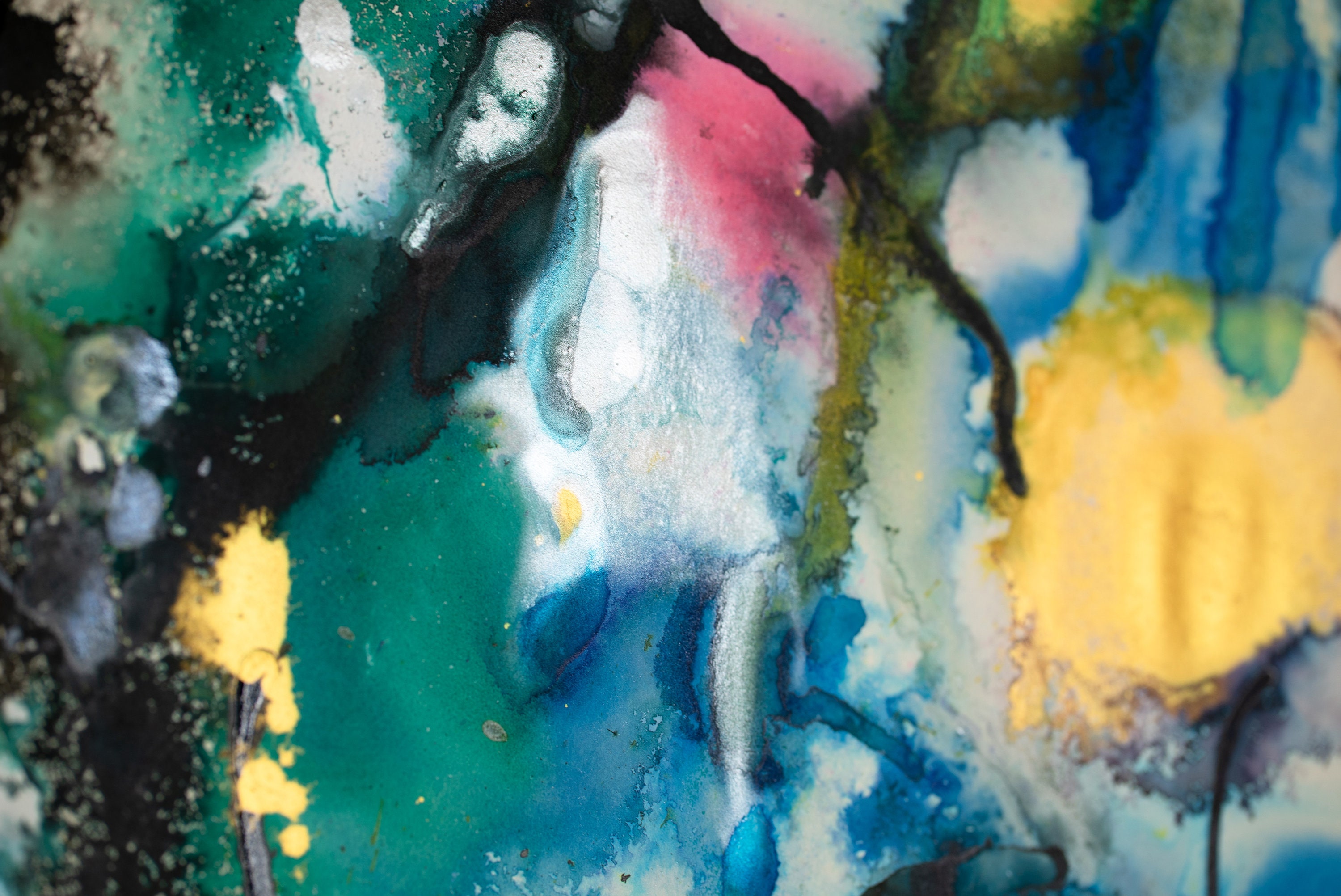 Abstract Ink Painting 22.5x30 inches Fine Art Painting | Etsy