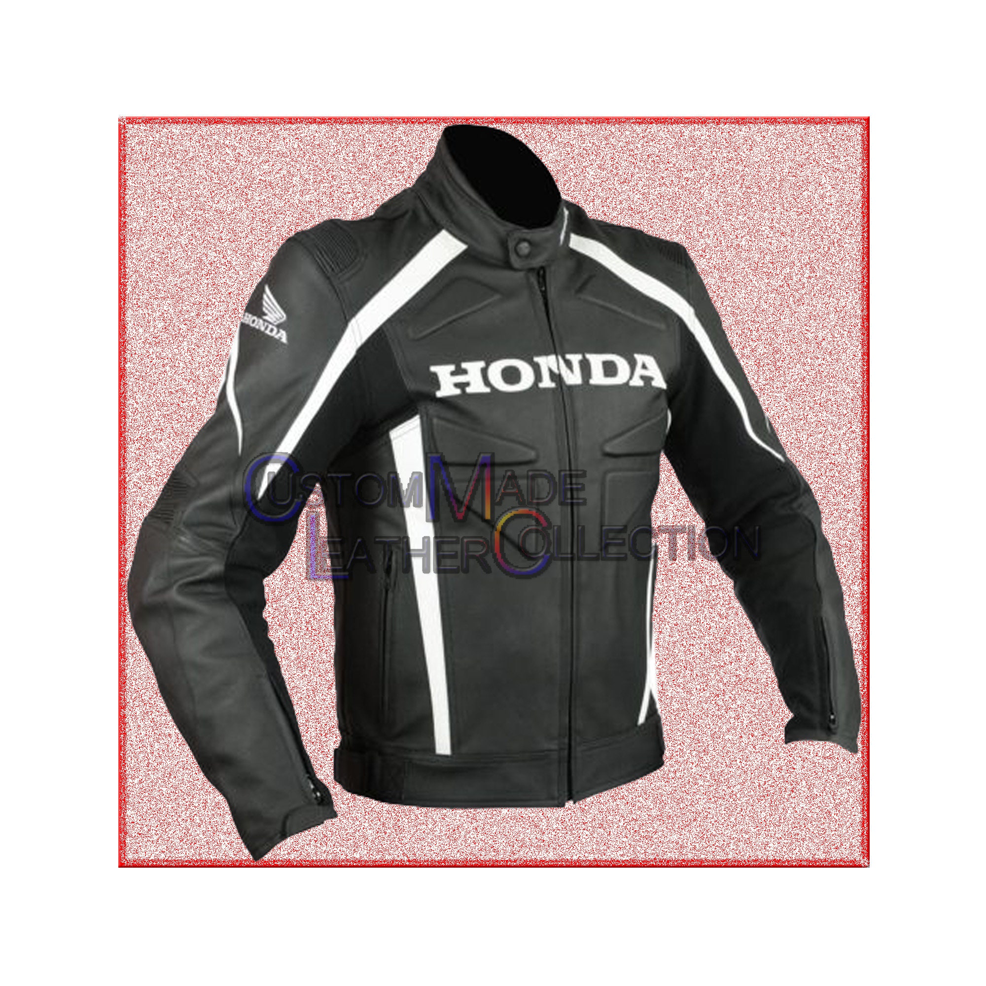 Honda Motorbike Leather Black Jacket/Honda Black Leather | Etsy